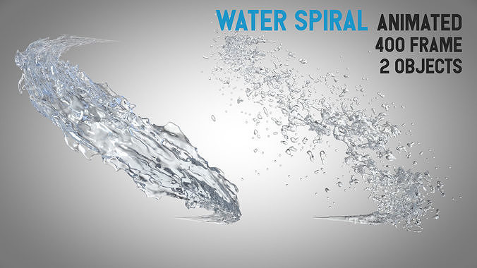 Water Spiral Animated 3D model 3D model animated | CGTrader