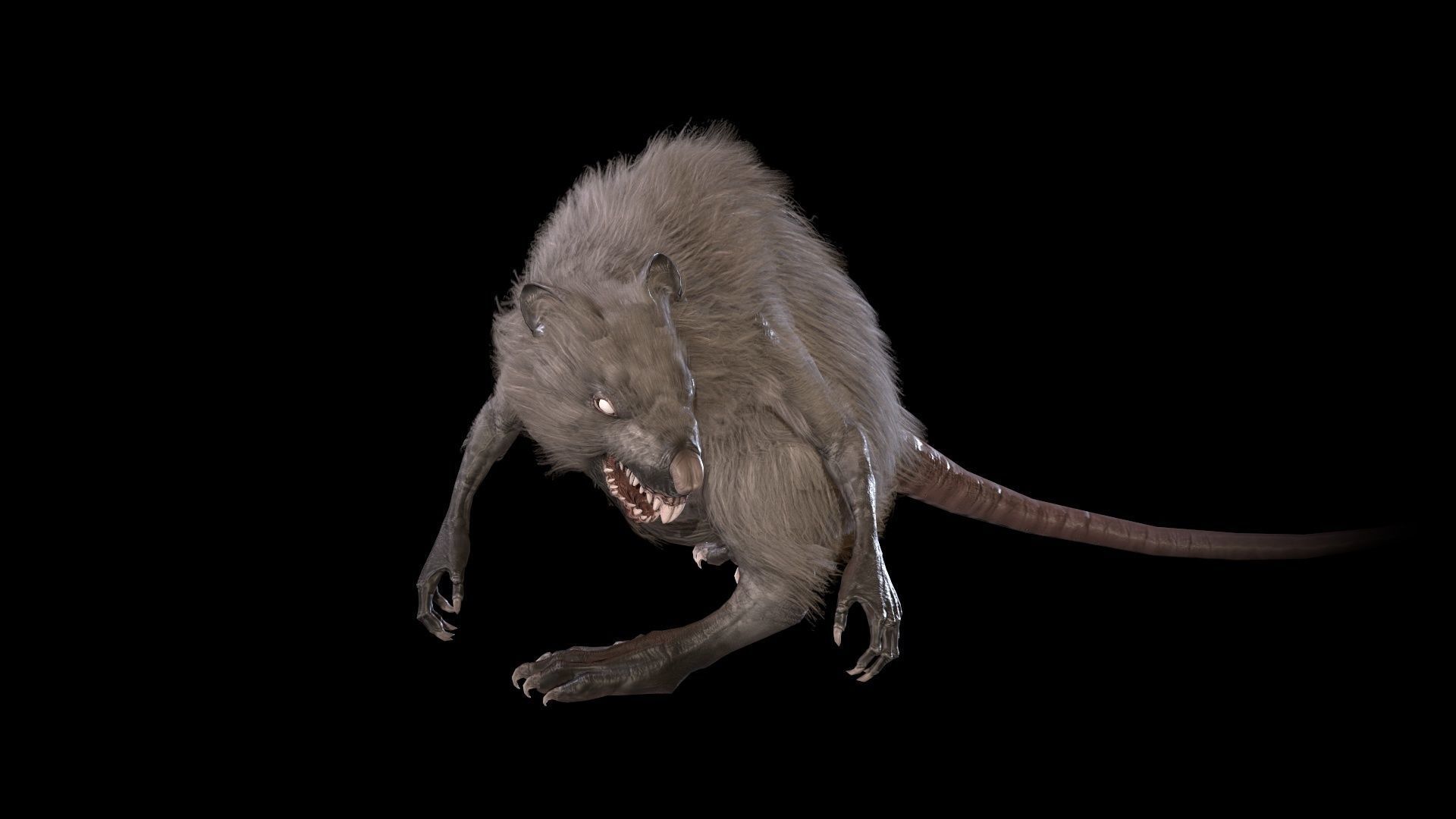 3D model WereRat rat VR / AR / low-poly rigged animated | CGTrader