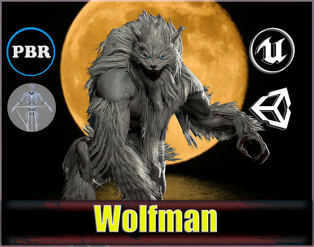 3D model Wolfman - Game Ready VR / AR / low-poly | CGTrader