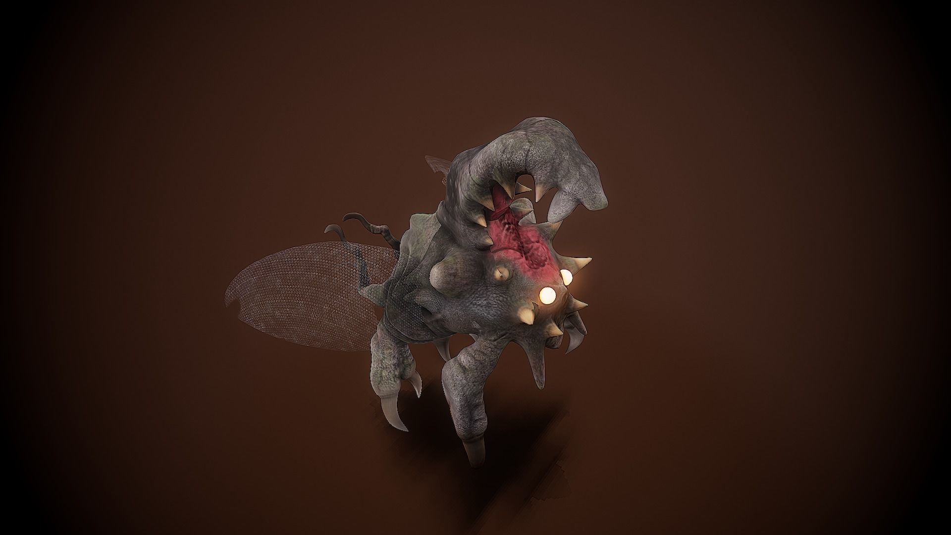 3D model flying worms creature 1 VR / AR / low-poly | CGTrader
