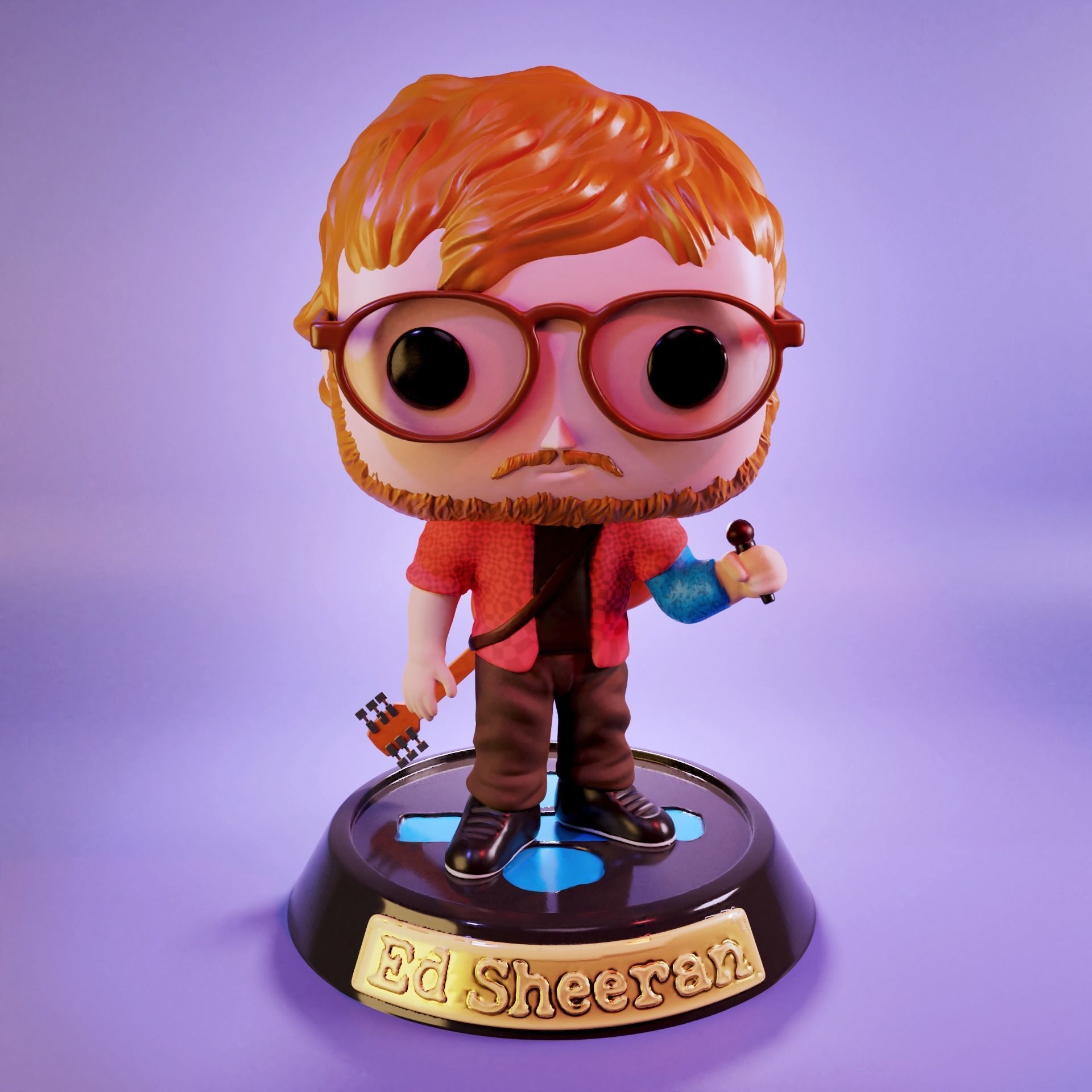 Ed sheeran funko 3D model 3D printable | CGTrader