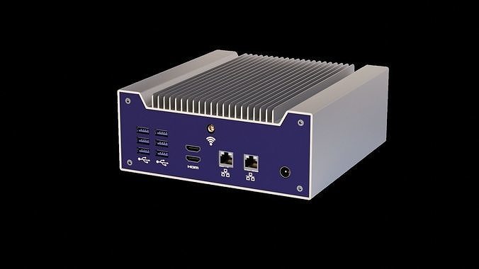Passively cooled industrial computer with USB 3 3D model | CGTrader