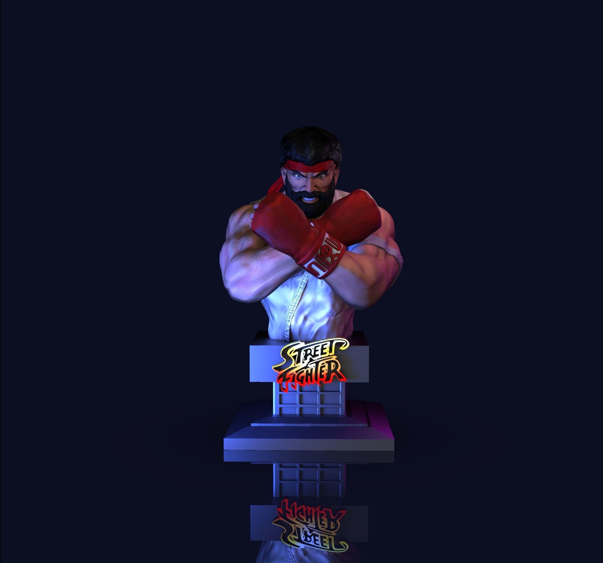 Old Ryu - Street Fighter V Statue 3D model 3D printable | CGTrader