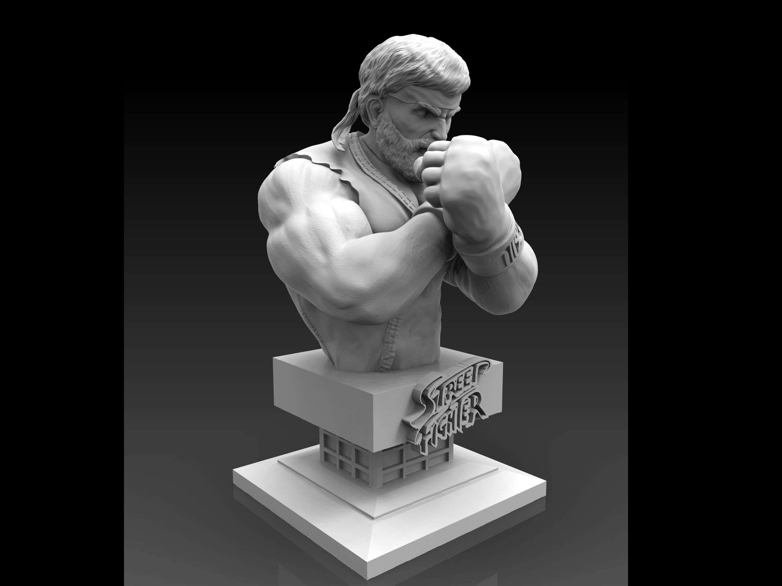 Old Ryu - Street Fighter V Statue 3D model 3D printable | CGTrader