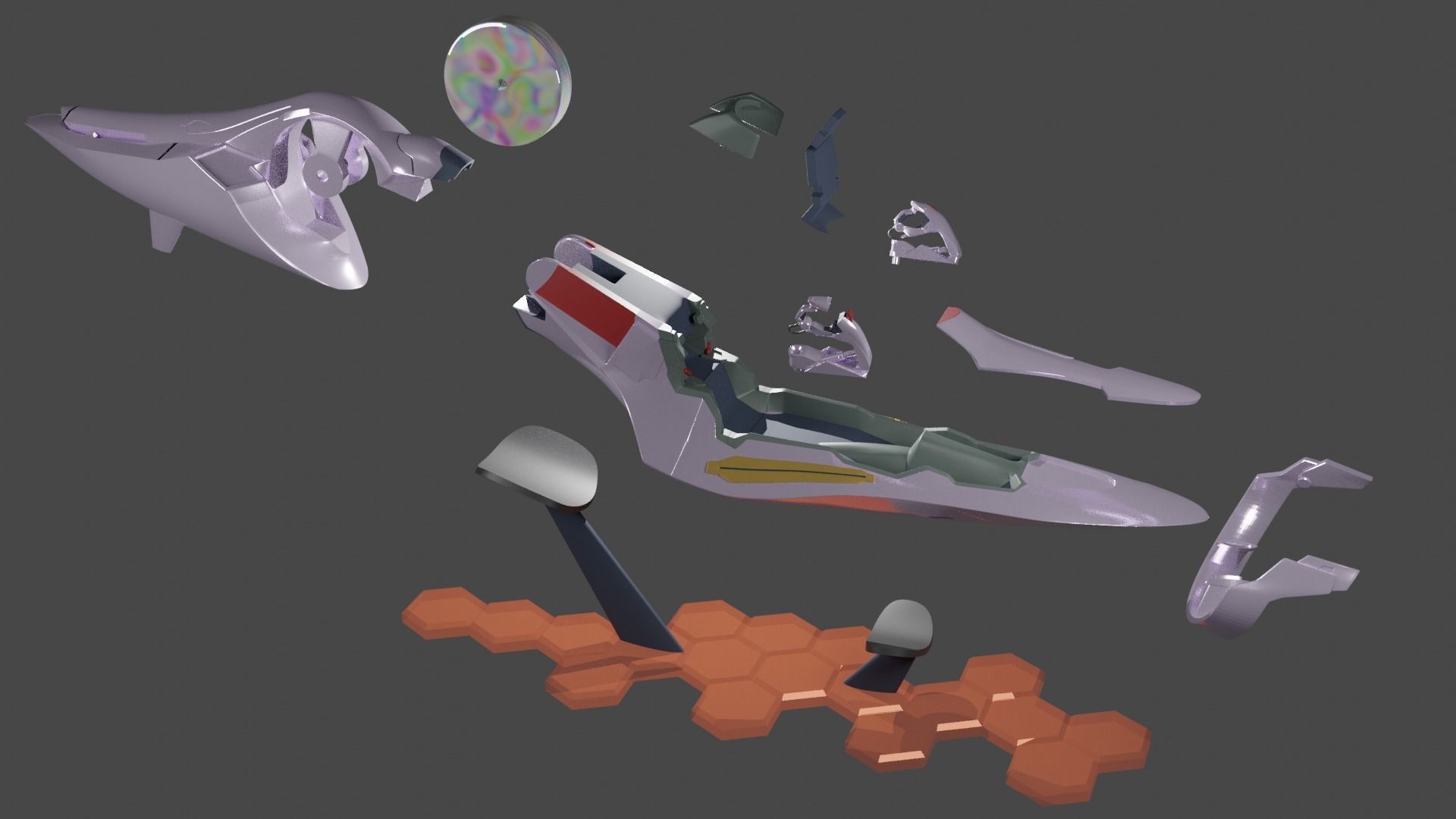 Neo Genesis Evangelion Entry Plug Pilot Seat - The Soul Throne 3D model ...