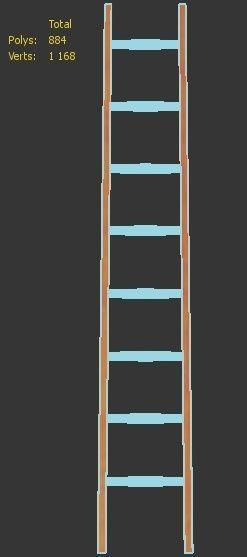 3D model Wooden Ladder VR / AR / low-poly | CGTrader