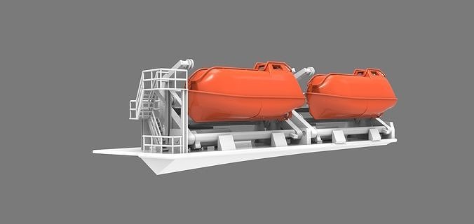 Lifeboat for Seaway Condor 3D model 3D printable | CGTrader