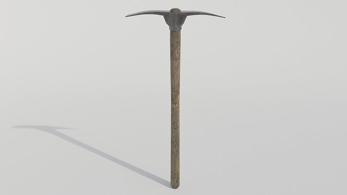 3D model Low poly pickaxe wooden hammer VR / AR / low-poly | CGTrader