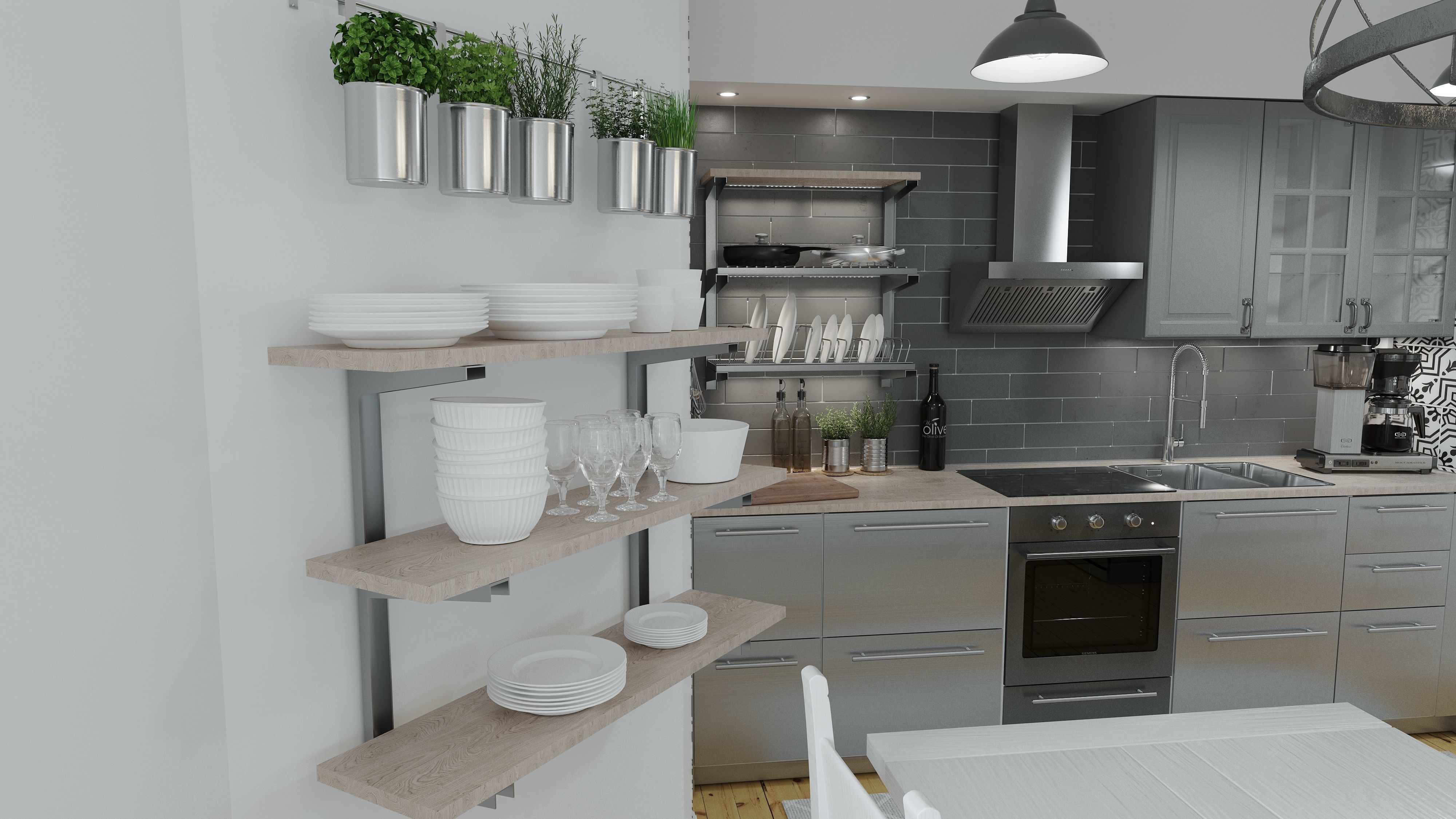 Kitchen design - IKEA - VARSTA stainless steel 3D model | CGTrader