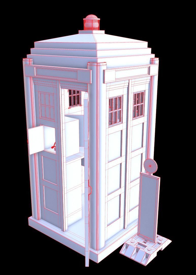 3D model Mark 2 Metropolitan Police Box with Props VR / AR / low-poly ...