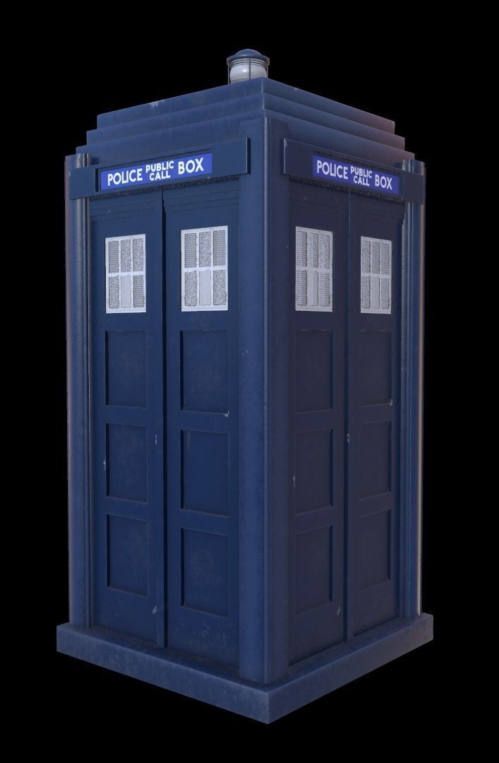 3D model Mark 2 Metropolitan Police Box with Props VR / AR / low-poly ...