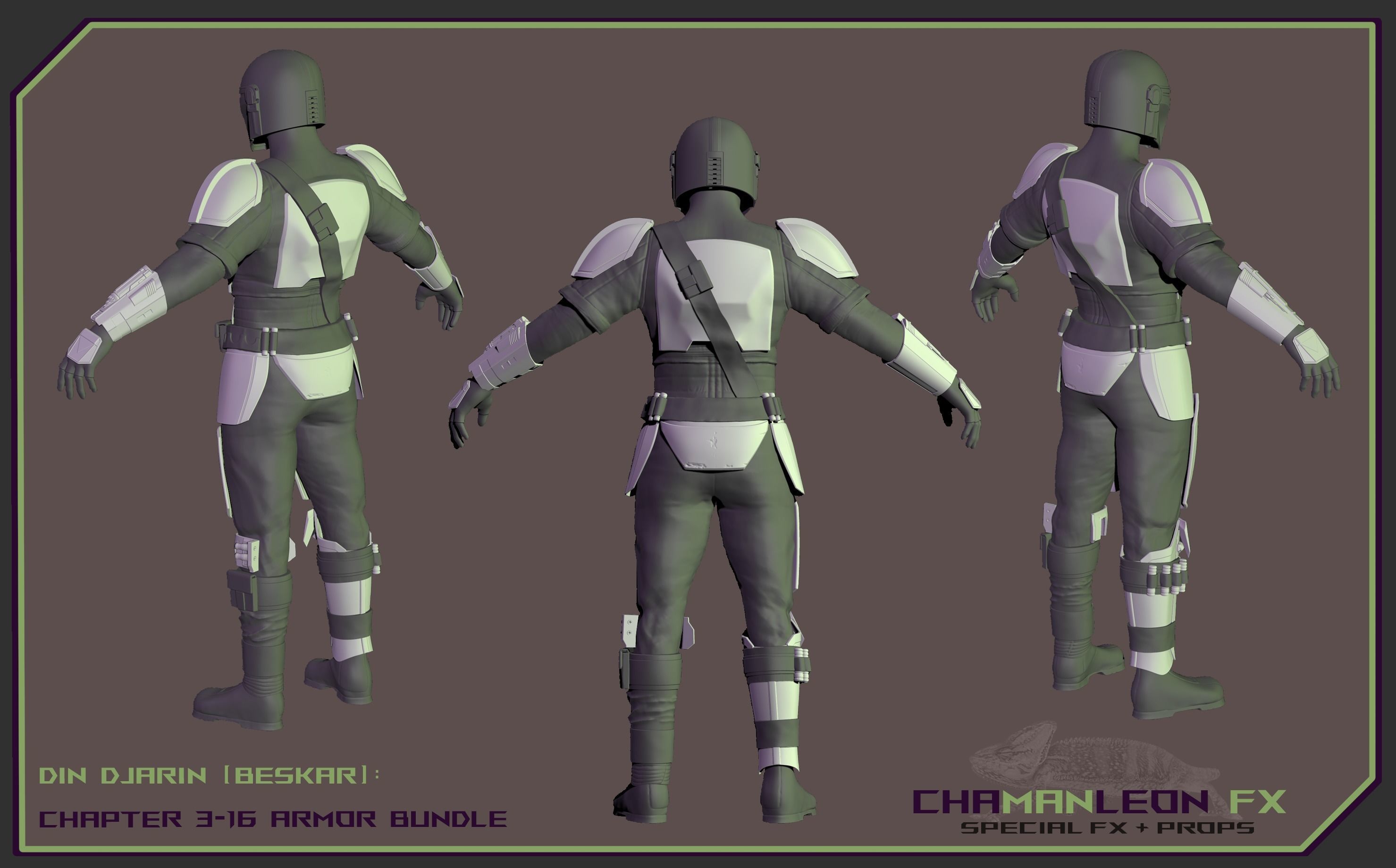 Din Djarin Mandalorian Beskar Armor Bundle Cosplay 3D model 3D ...