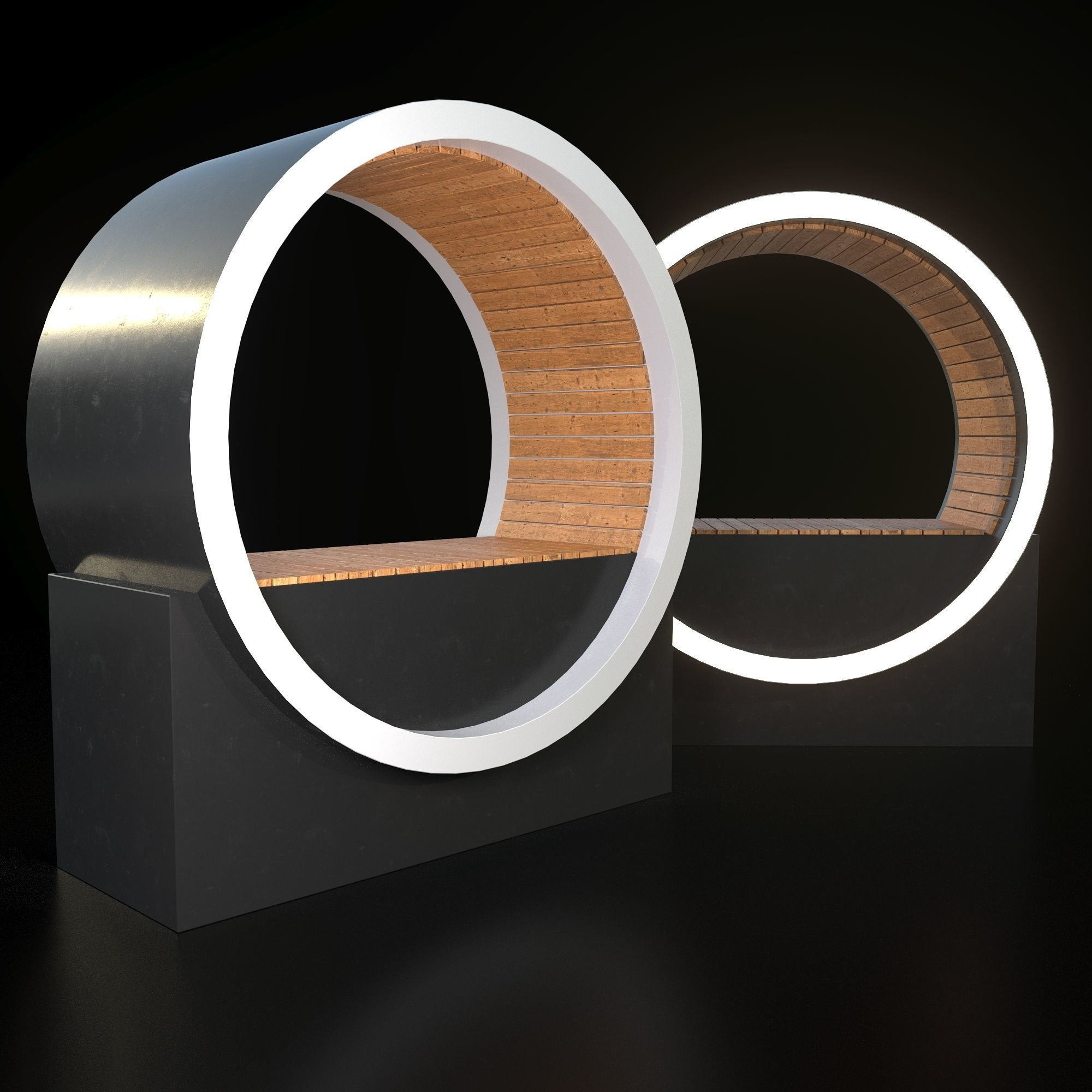 Benches FUSION 3D model | CGTrader