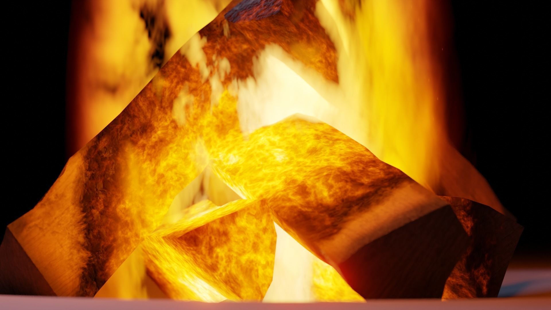 3D model Animated Bonfire for Blender without Simulations VR / AR / low ...