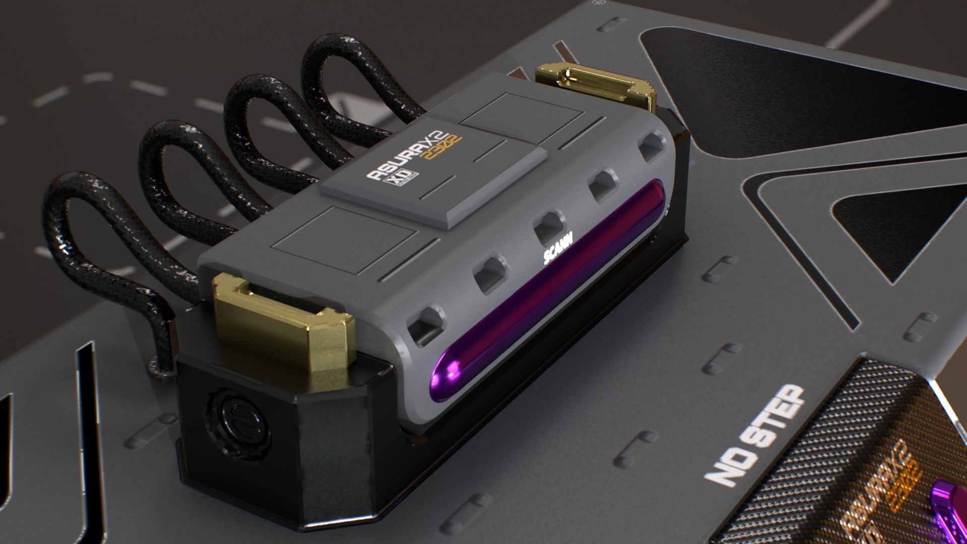 3D model Laser Turret - ASURAX2 VR / AR / low-poly | CGTrader