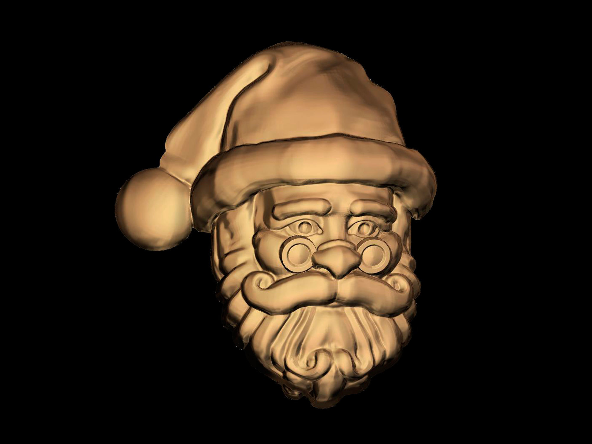 Santa Claus head 3d model for cnc machines and 3d printers 3D model ...