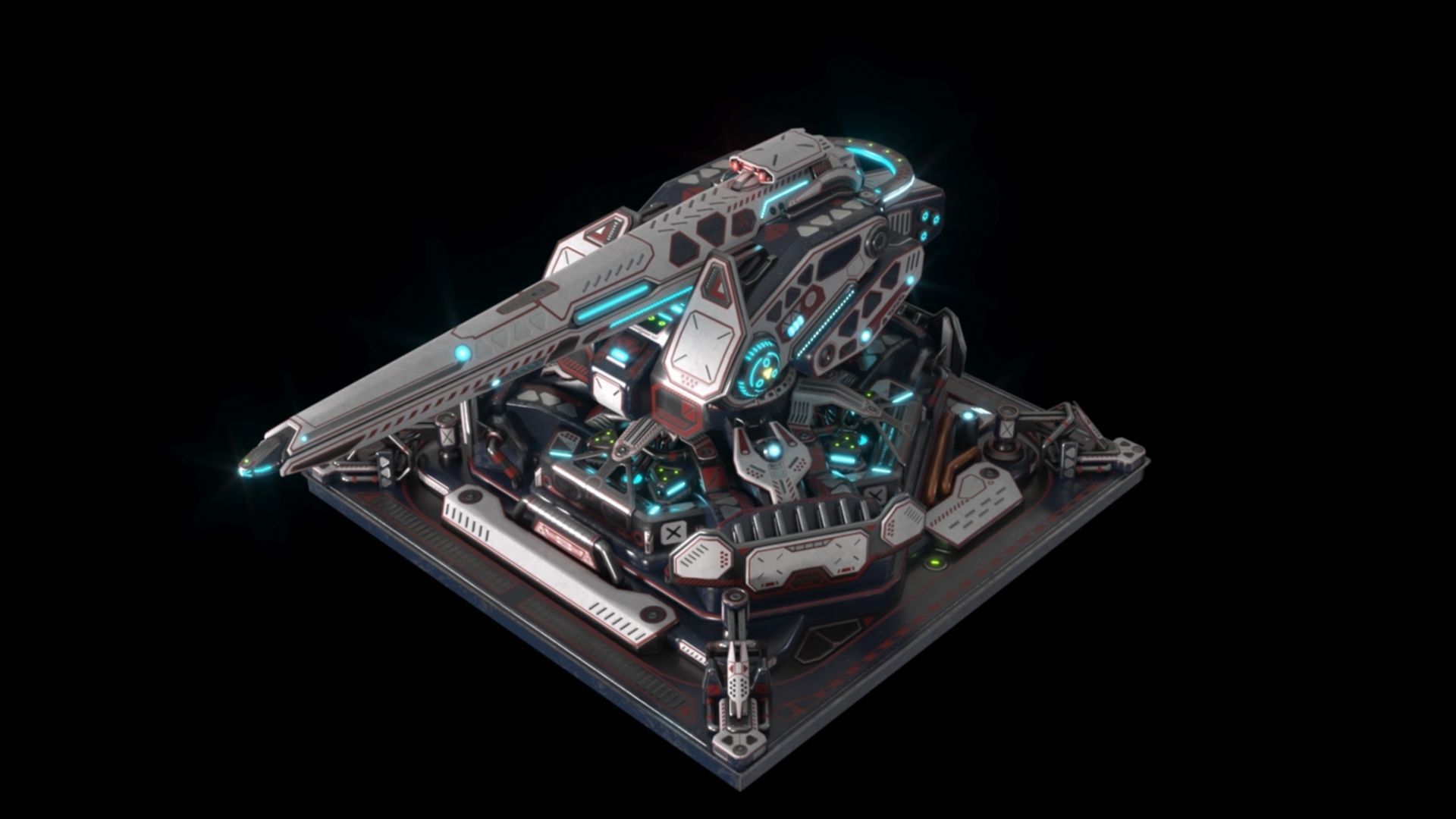 Large Particle Cannon 3D model animated | CGTrader