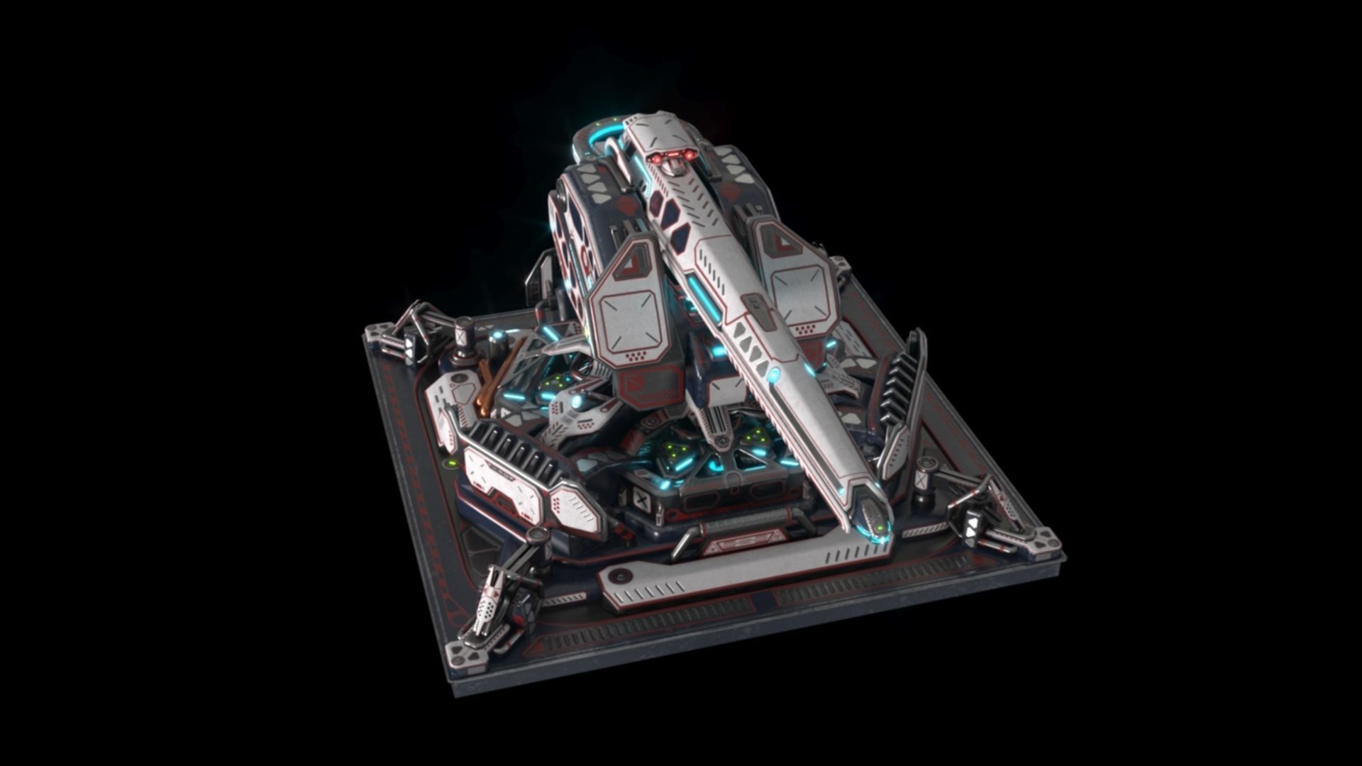 Large Particle Cannon 3D model animated | CGTrader