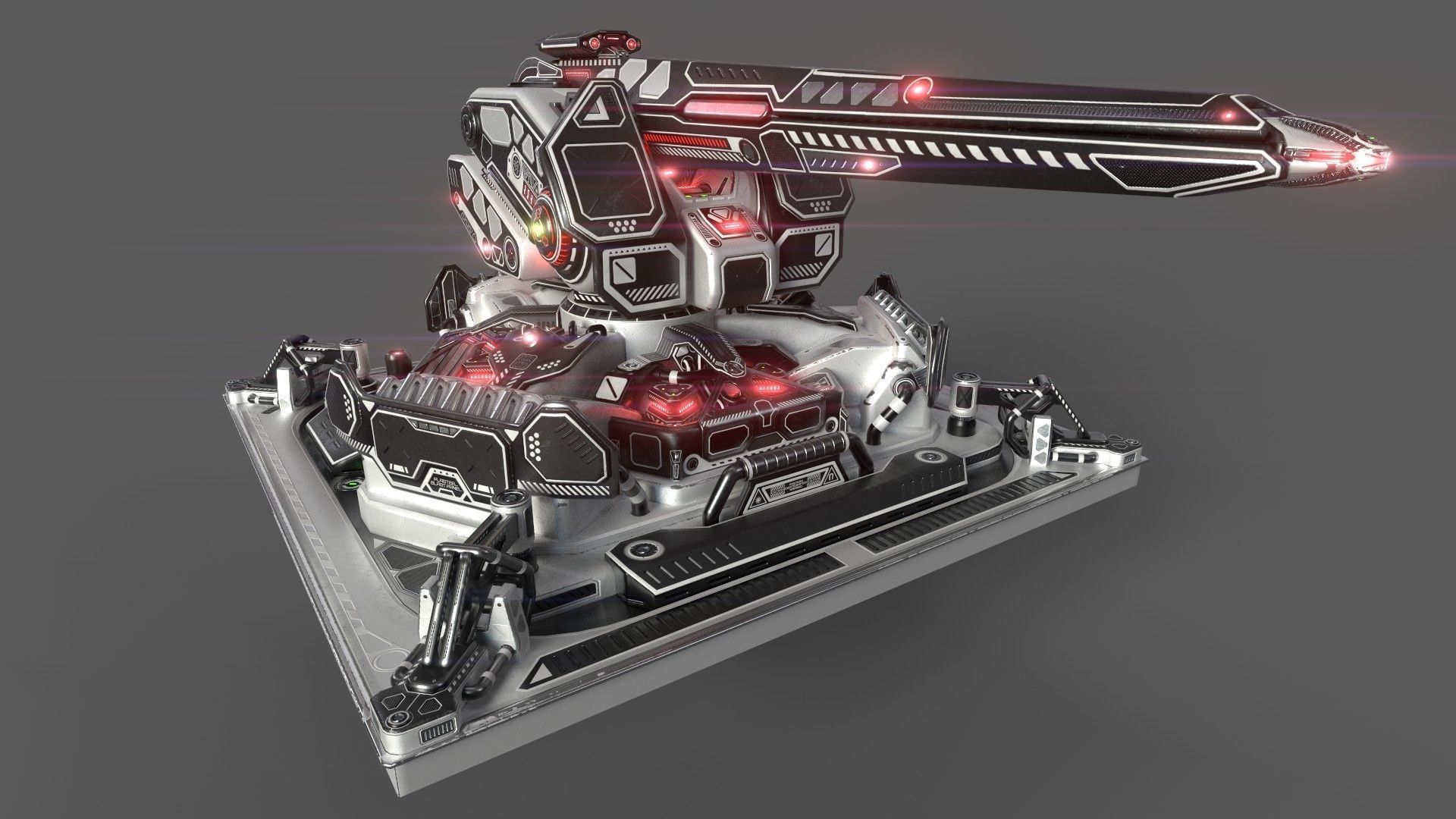 Large Particle Cannon 3D model animated | CGTrader