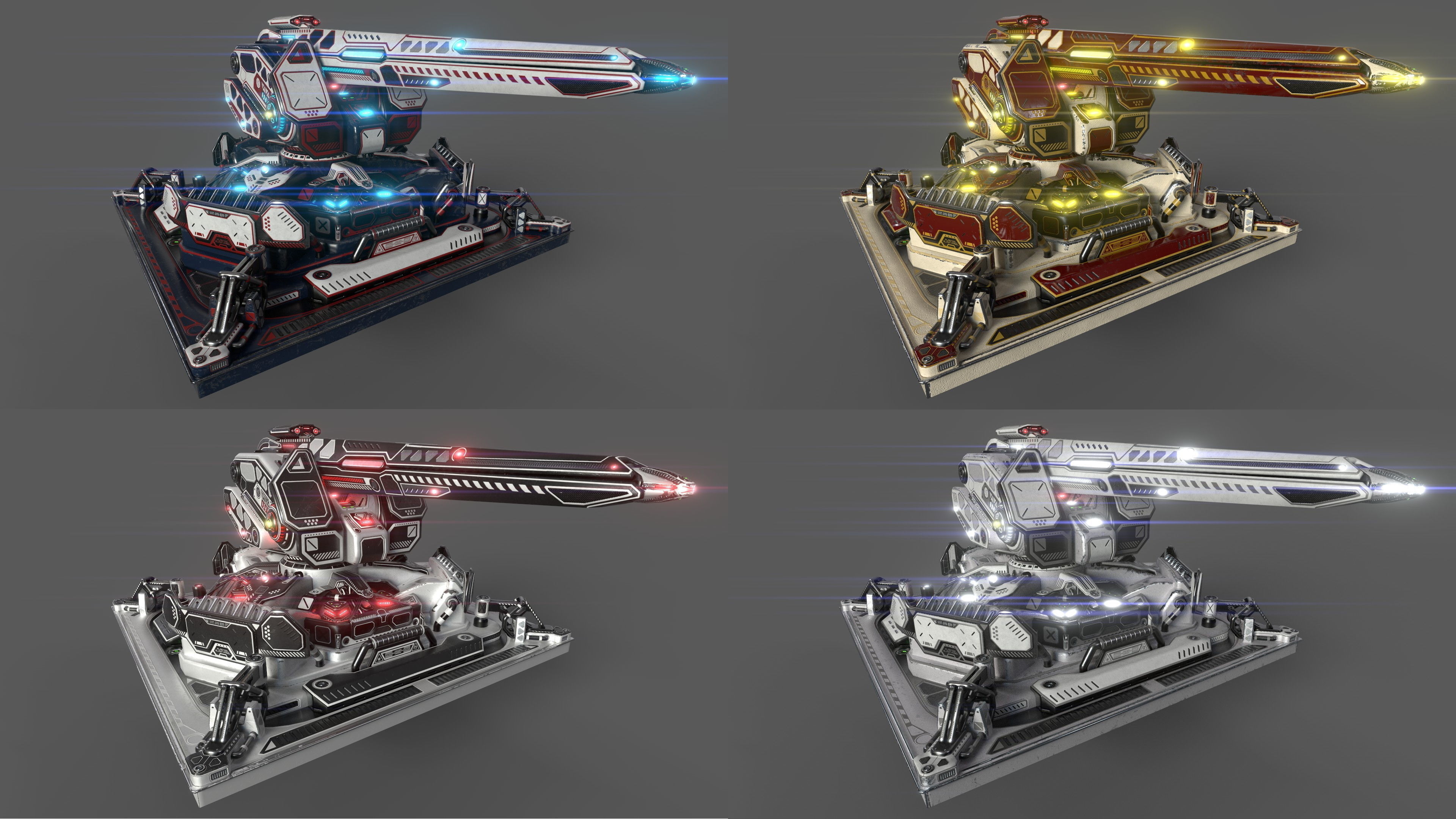 Large Particle Cannon 3D model animated | CGTrader