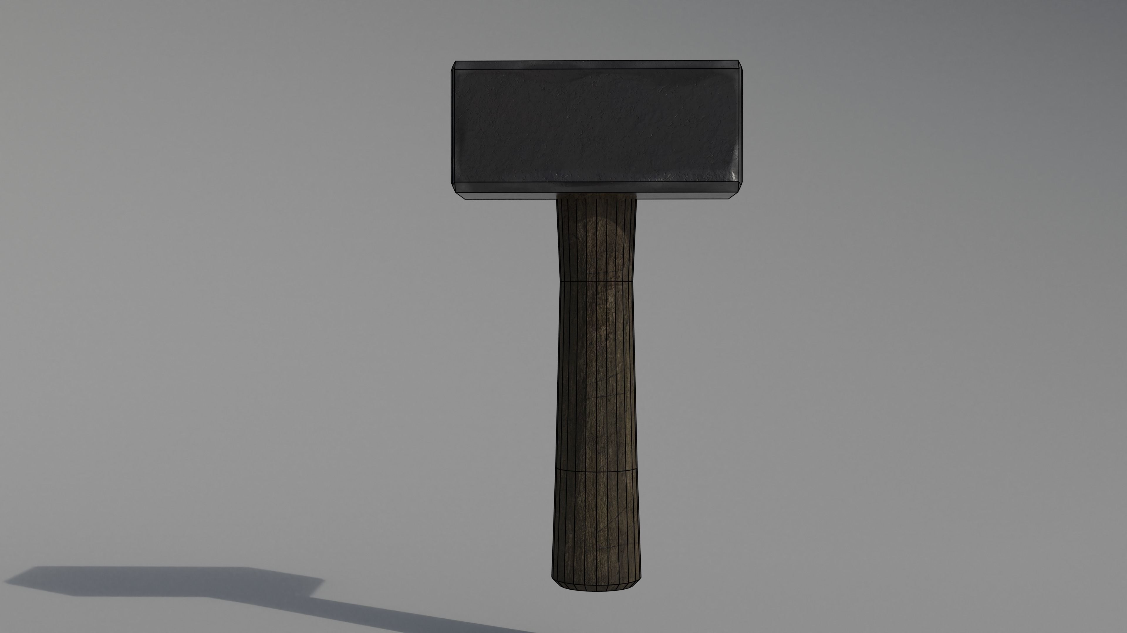 3D model Old Low poly Hammer VR / AR / low-poly | CGTrader