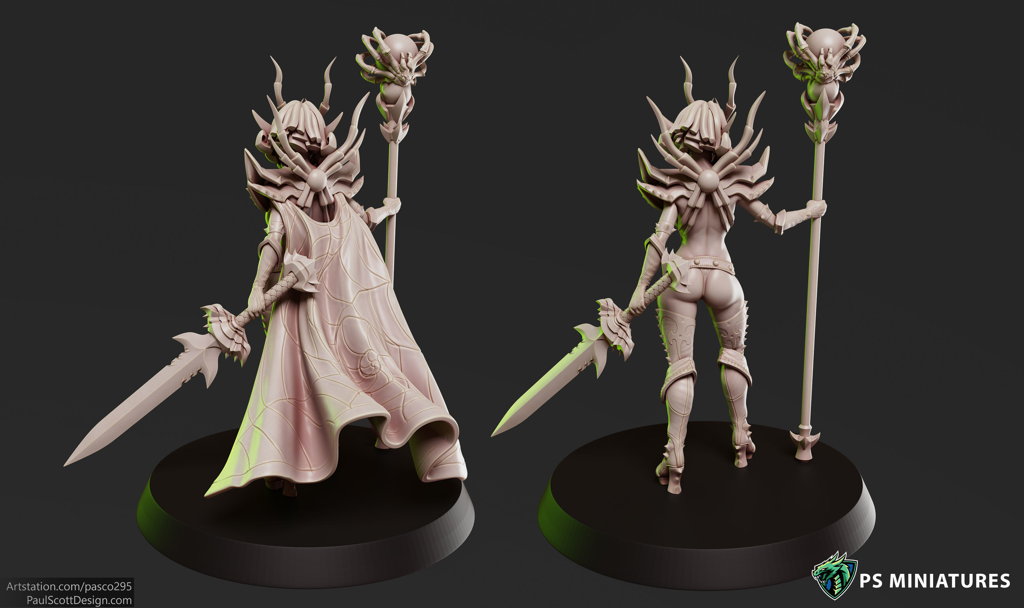 Drow Sorceress Bundle 3D model 3D printable | CGTrader