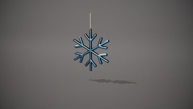 3D model Blue Snowflake Decoration VR / AR / low-poly | CGTrader