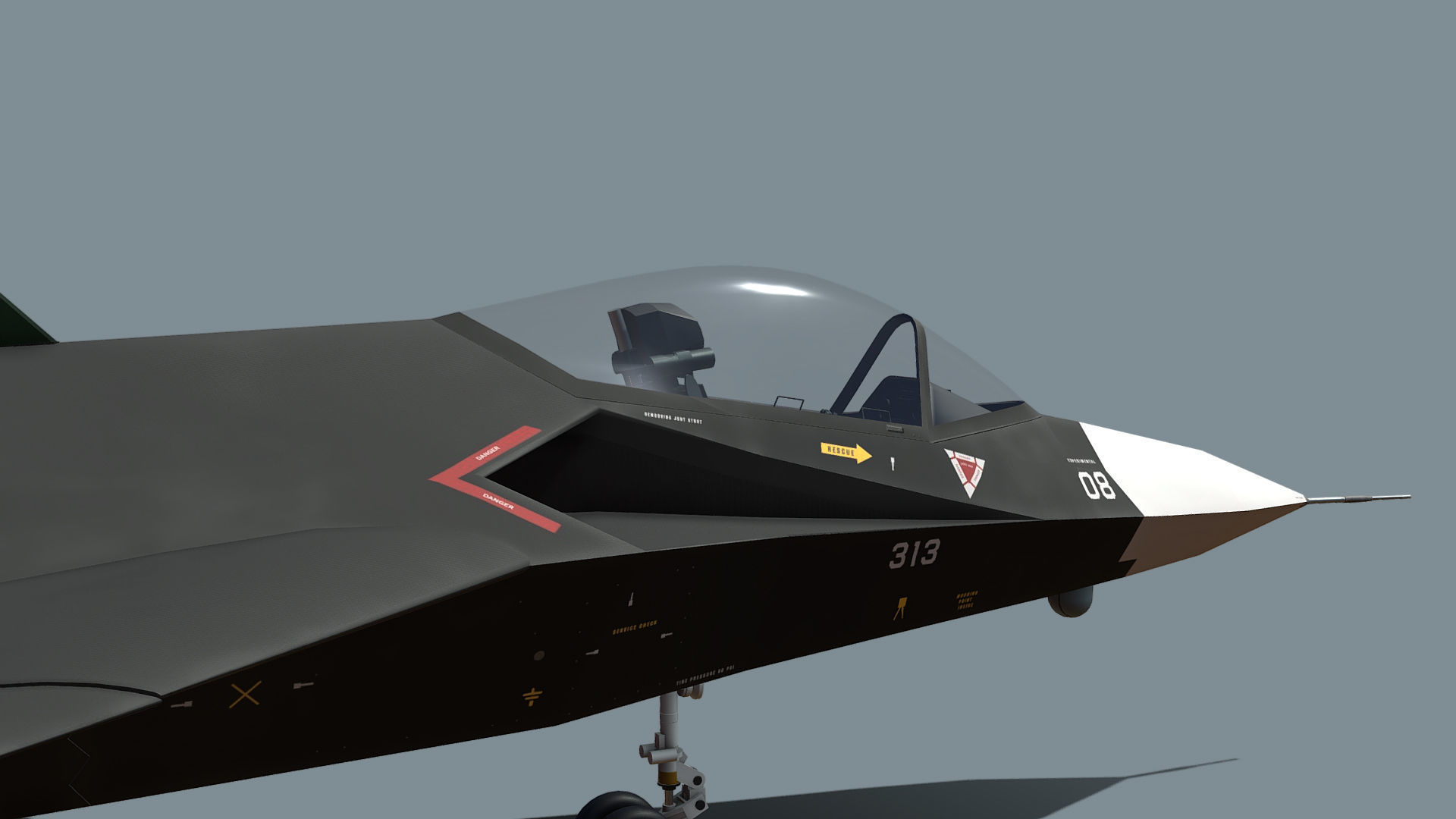 3D model Qaher F-313 iranian stealth fighter VR / AR / low-poly | CGTrader
