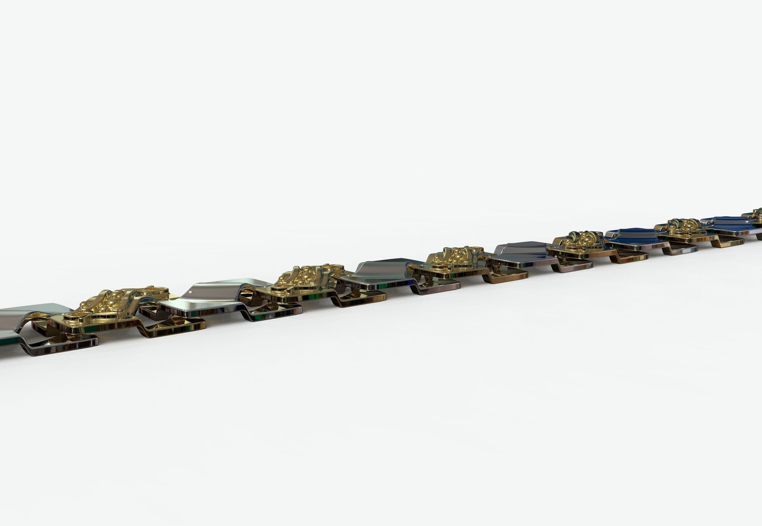 square chain link 3D model 3D printable | CGTrader