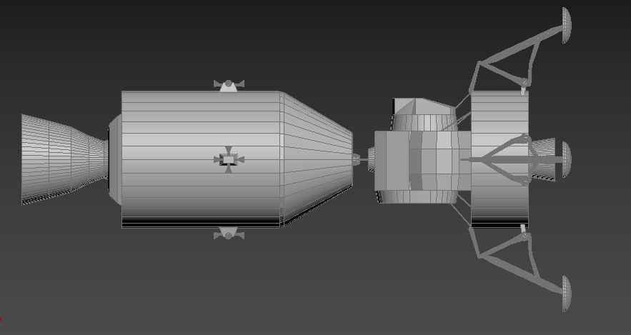Apollo command Service module and Lunar Module 3D model | CGTrader