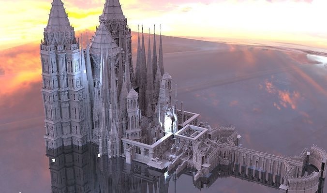 Atlantean Temple structure Kings walkways 3D 3D model | CGTrader