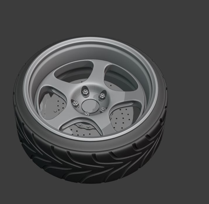 BRM Wheel set Front and Rear 1-24th 3D model 3D printable | CGTrader