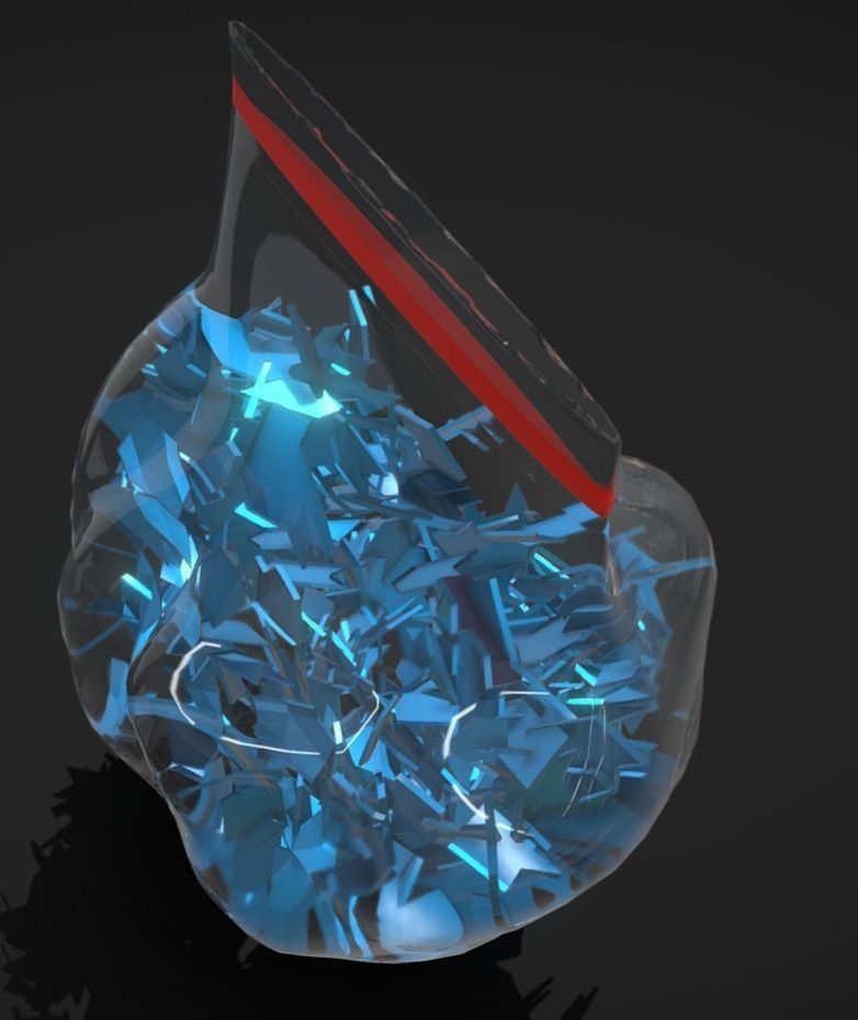 3D model Simple Meth Bag VR / AR / low-poly | CGTrader