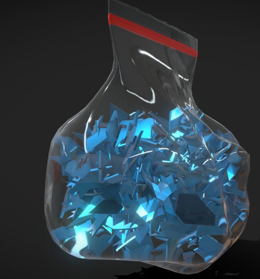 3D model Simple Meth Bag VR / AR / low-poly | CGTrader