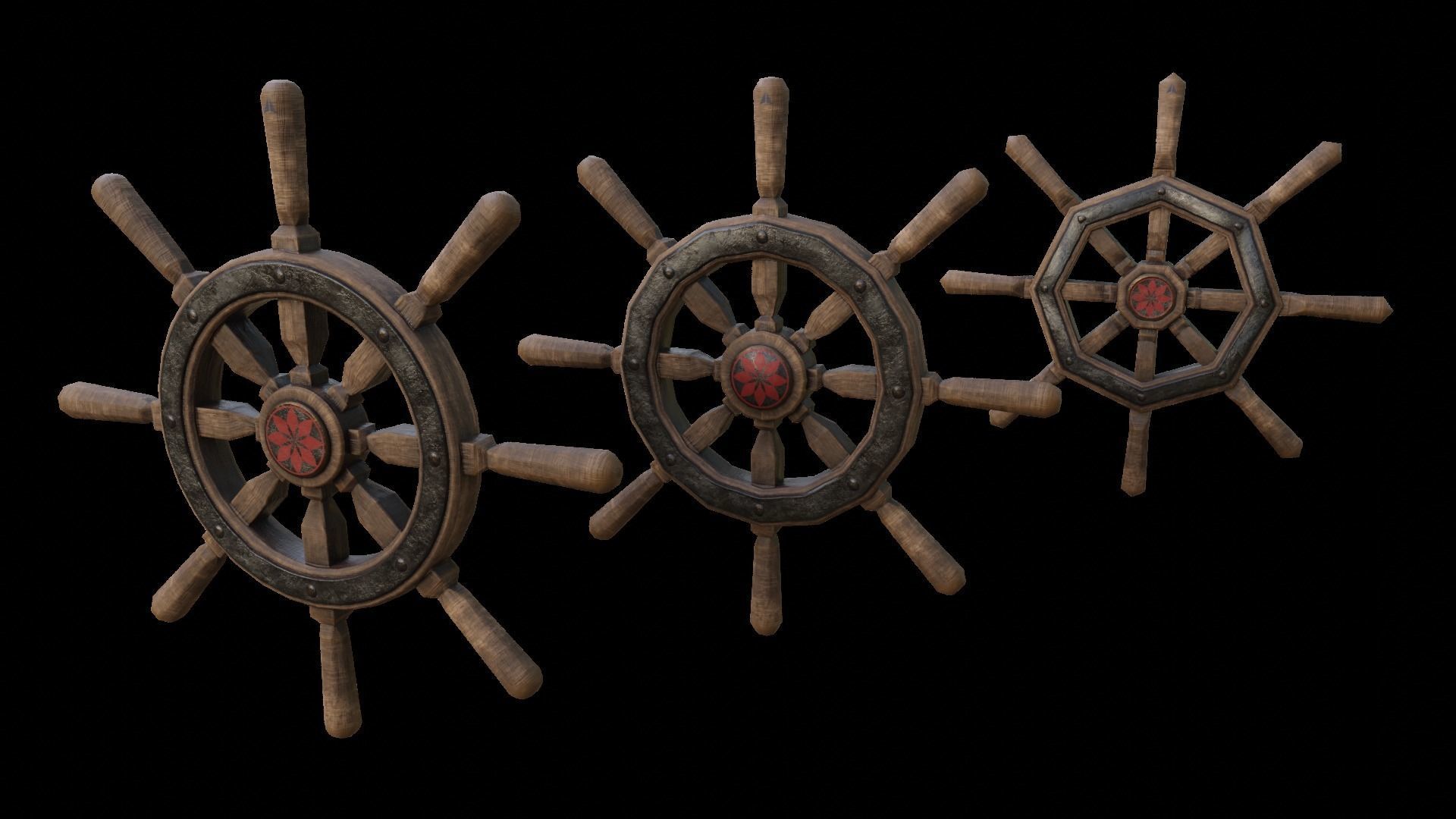 Old ship Tiller free VR / AR / low-poly 3D model | CGTrader