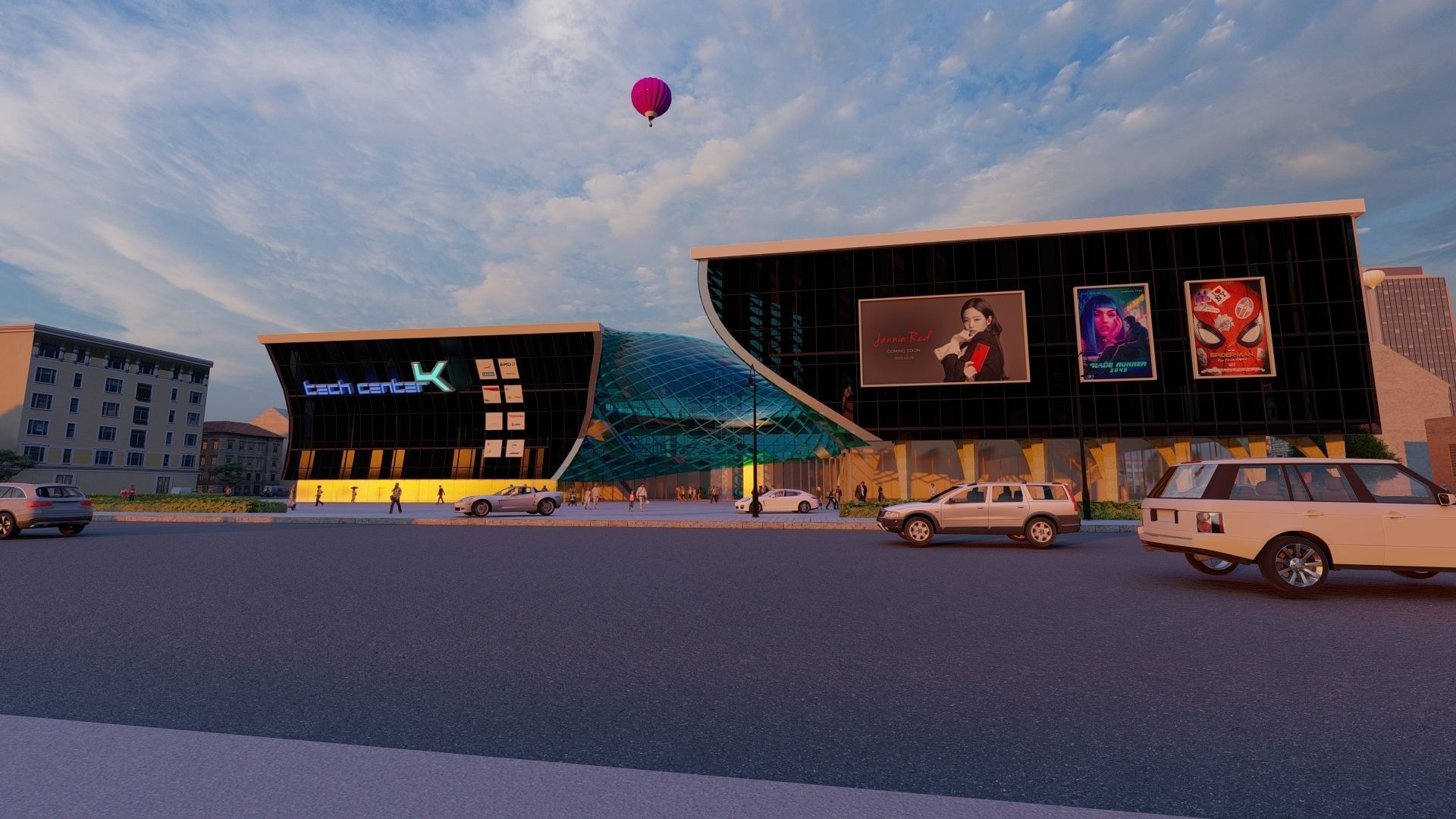 My architecture Revit 2019 project Shopping mall supermarket 3D model ...