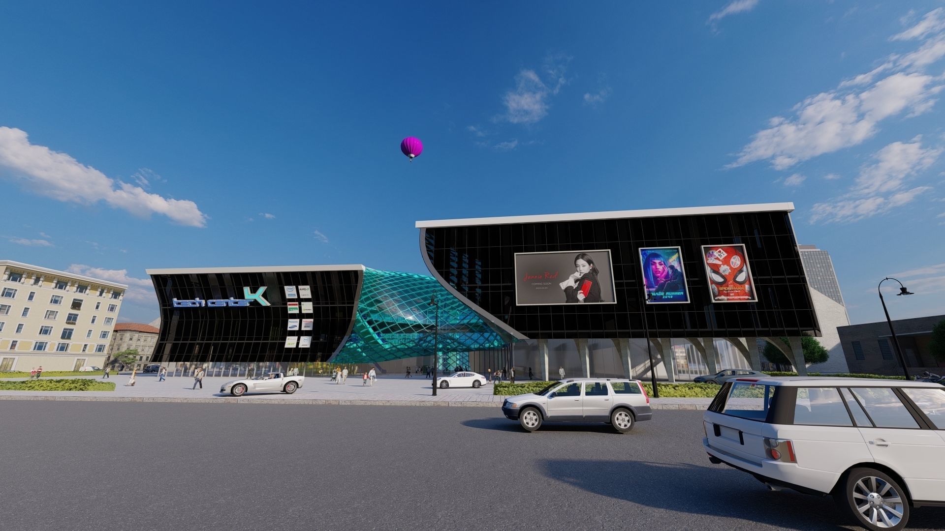 My architecture Revit 2019 project Shopping mall supermarket 3D model ...