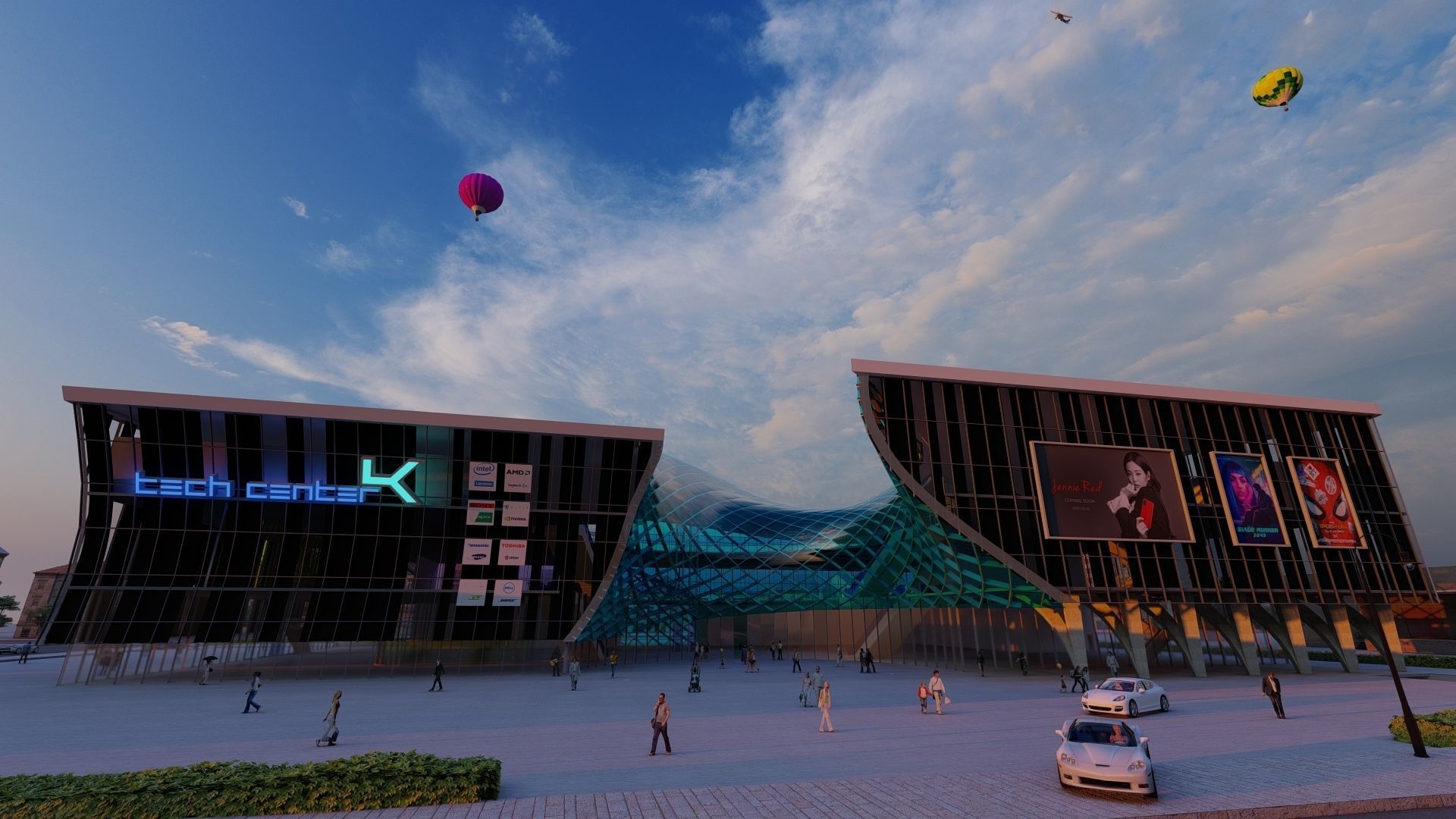 My architecture Revit 2019 project Shopping mall supermarket 3D model ...