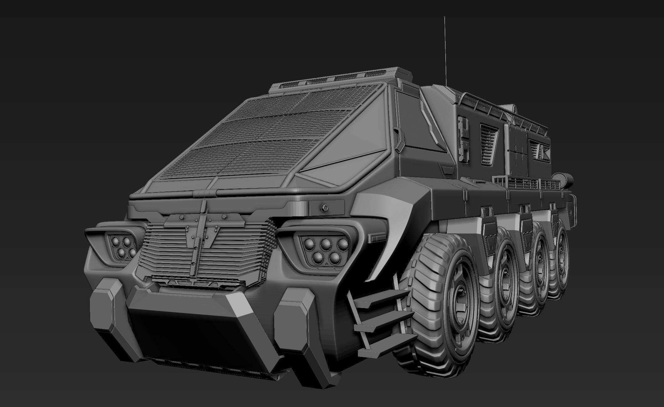 Sci-Fi APC Concept 3D model | CGTrader