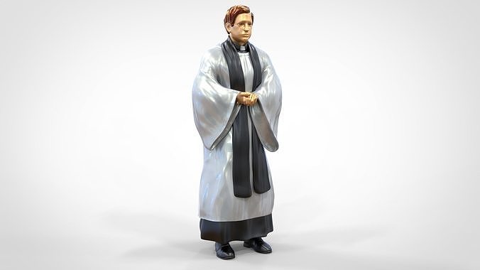 N1 Man vicar clergy in the church 3D model 3D printable | CGTrader