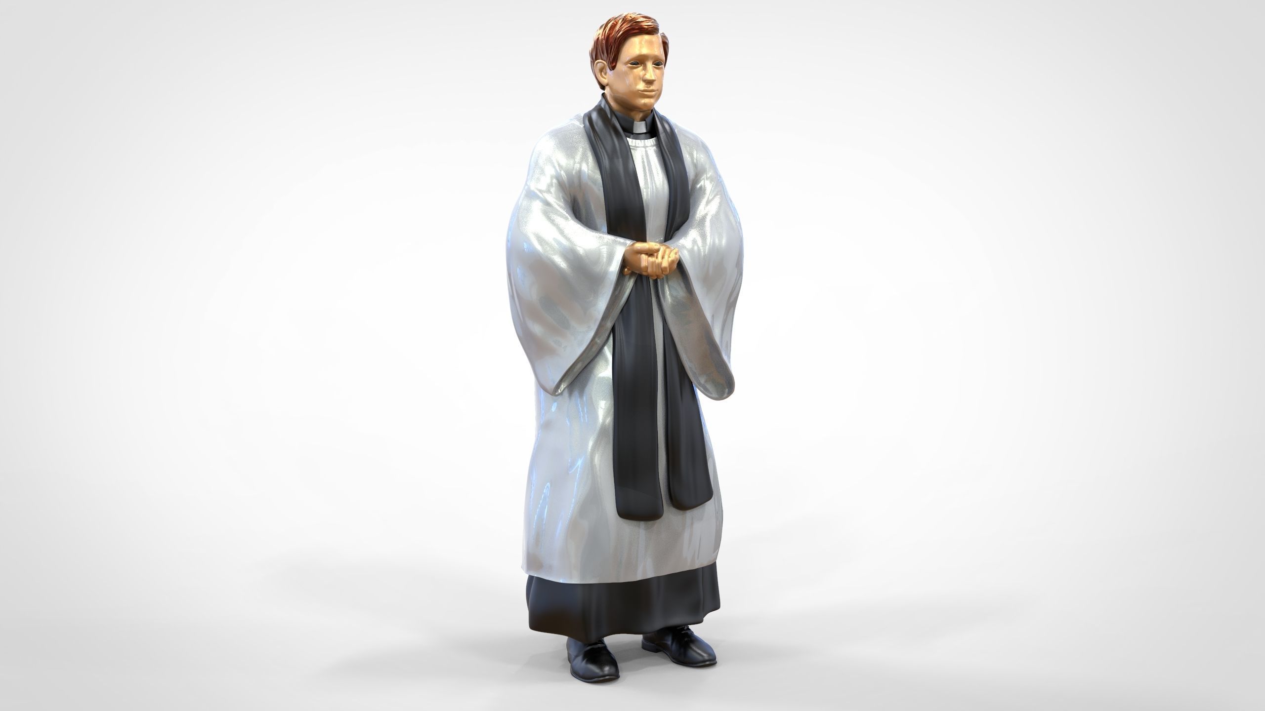 N1 Man vicar clergy in the church 3D model 3D printable | CGTrader