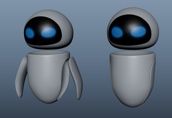 Robot Eva from the cartoon Walle free VR / AR / low-poly 3D model ...