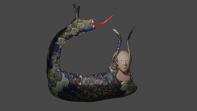 3D model Sahmeran snake VR / AR / low-poly | CGTrader