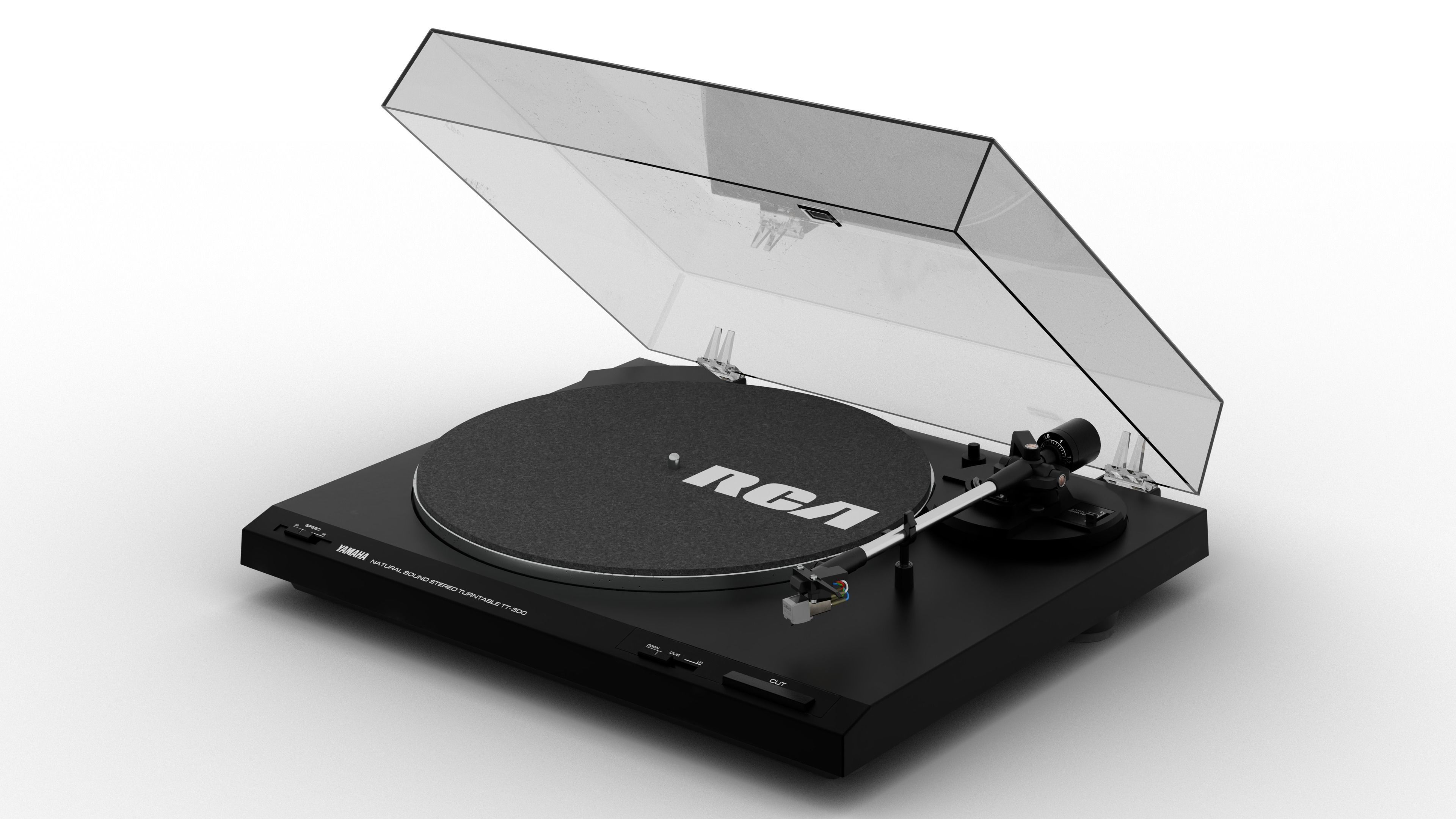 Yamaha TT-300 Record Player 3D model rigged | CGTrader