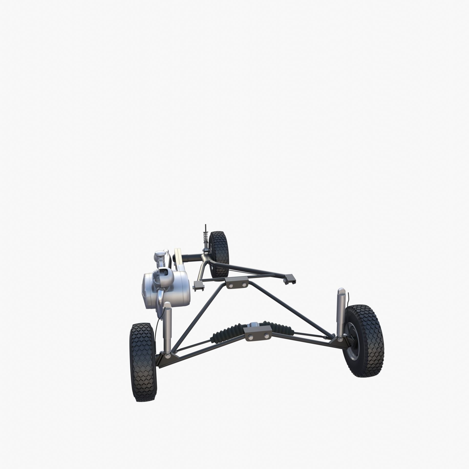 Generic 50cc Microcar with interior and chassis 3D model | CGTrader