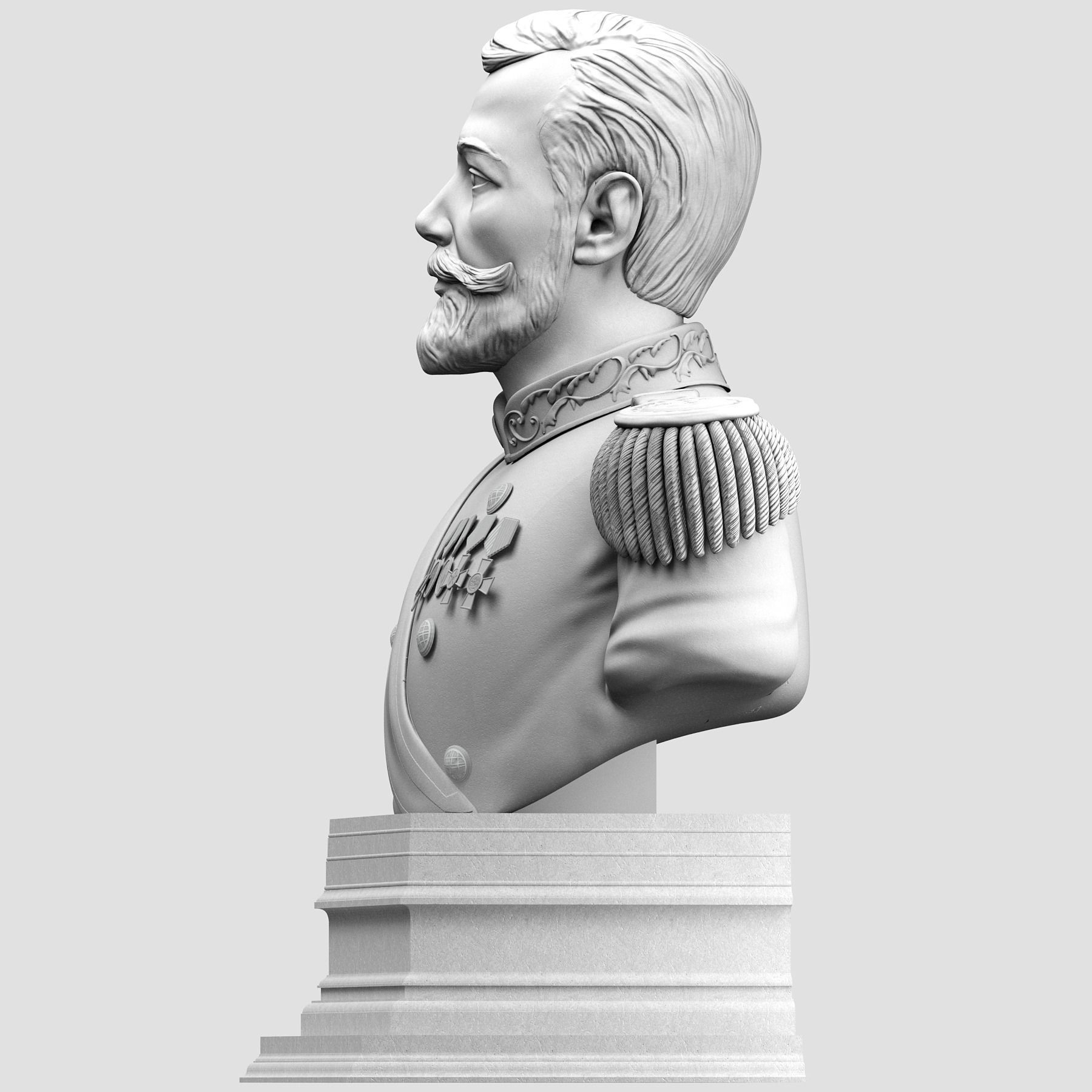 Imperator bust of soldier 3D model 3D printable | CGTrader