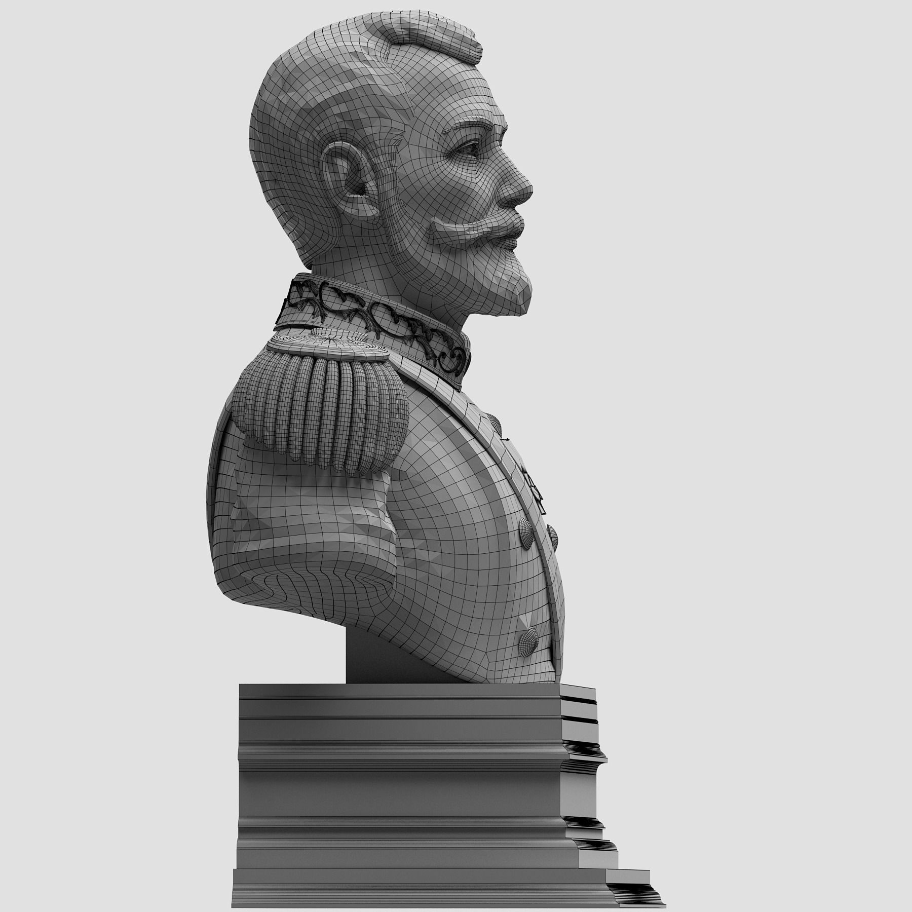 Imperator bust of soldier 3D model 3D printable | CGTrader