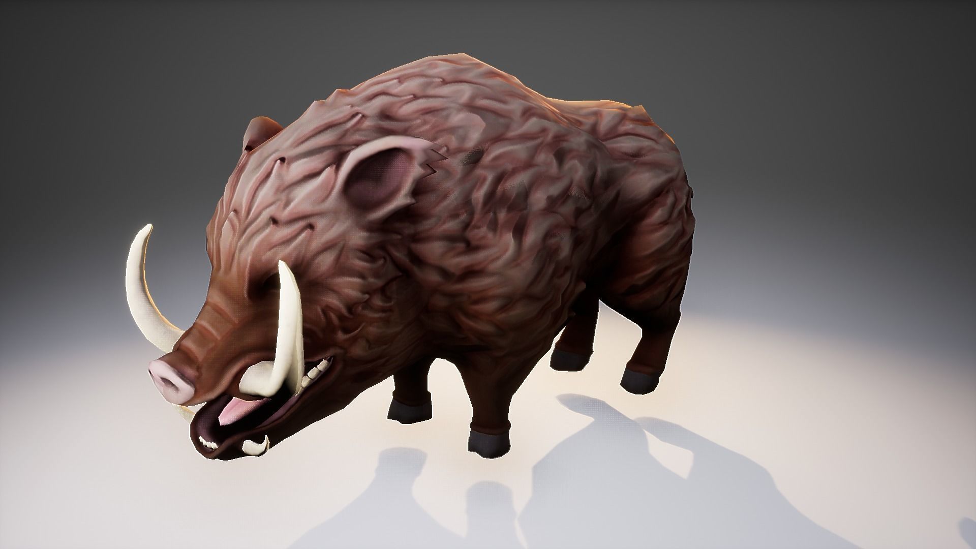 3D model Stylized Boar VR / AR / low-poly rigged animated | CGTrader