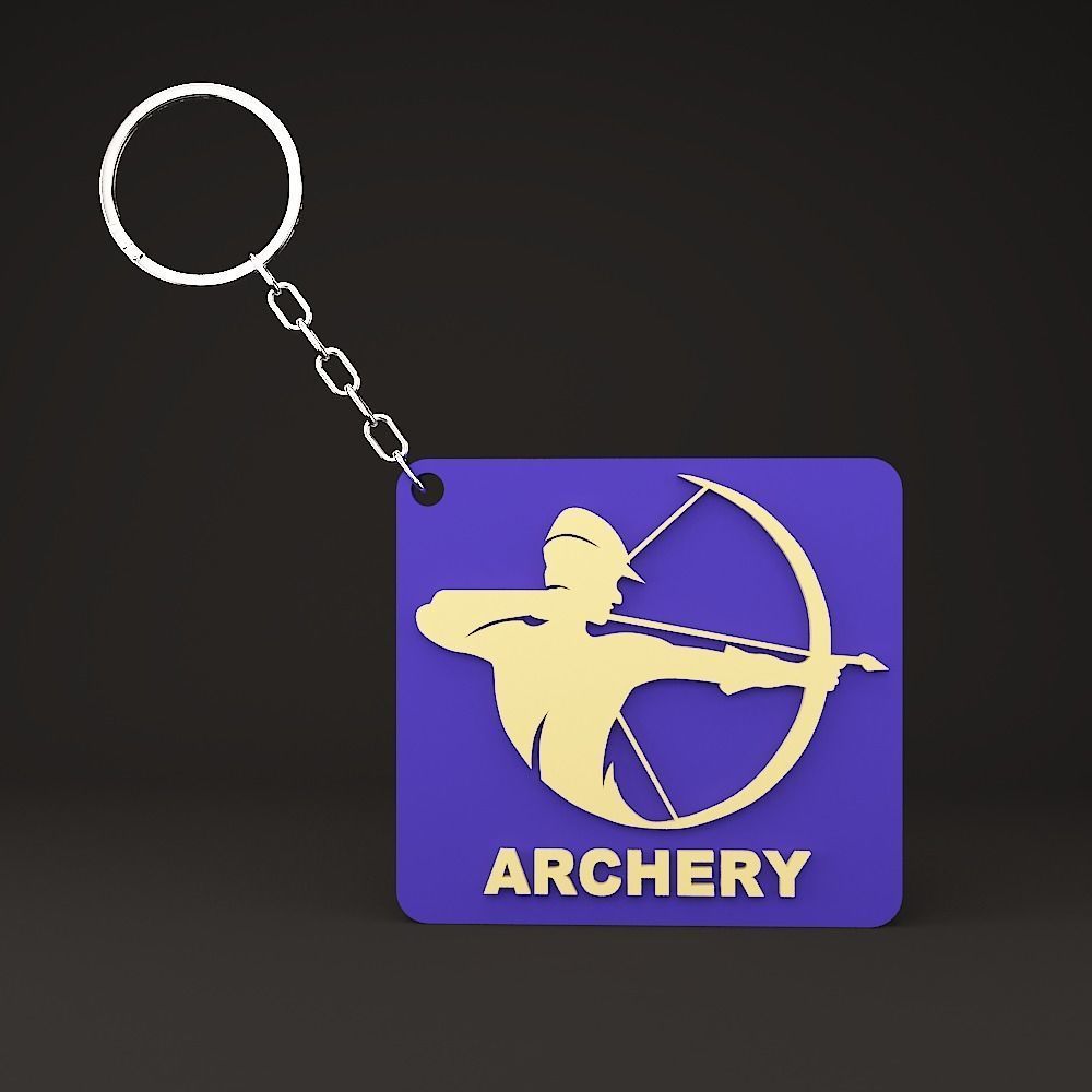 Archery Keychain 3D model 3D printable | CGTrader
