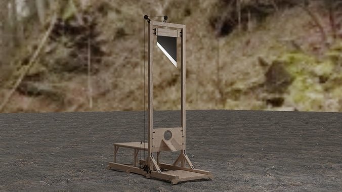 3d model of a guillotine wooden execution tool 3D model | CGTrader